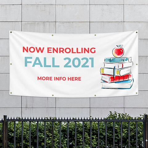 Cheap Now Enrolling Banners | We Print the Cheapest Now Enrolling Vinyl ...